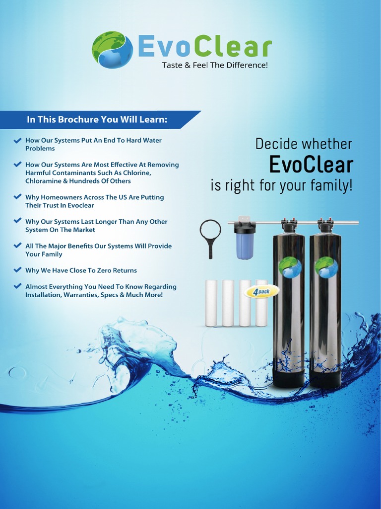 Evoclear Water Filter Brochure PDF | PDF | Water | Filtration
