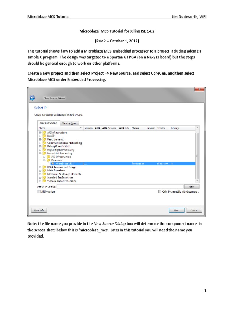 Microblaze MCS Tutorial v2 | PDF | C (Programming Language) | Computer File