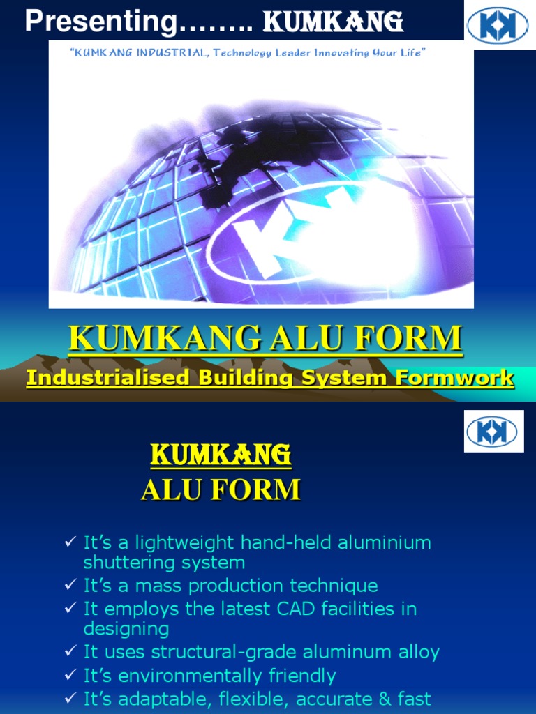Kumkang Aluminium Formwork System Presentations | PDF | Wall ...