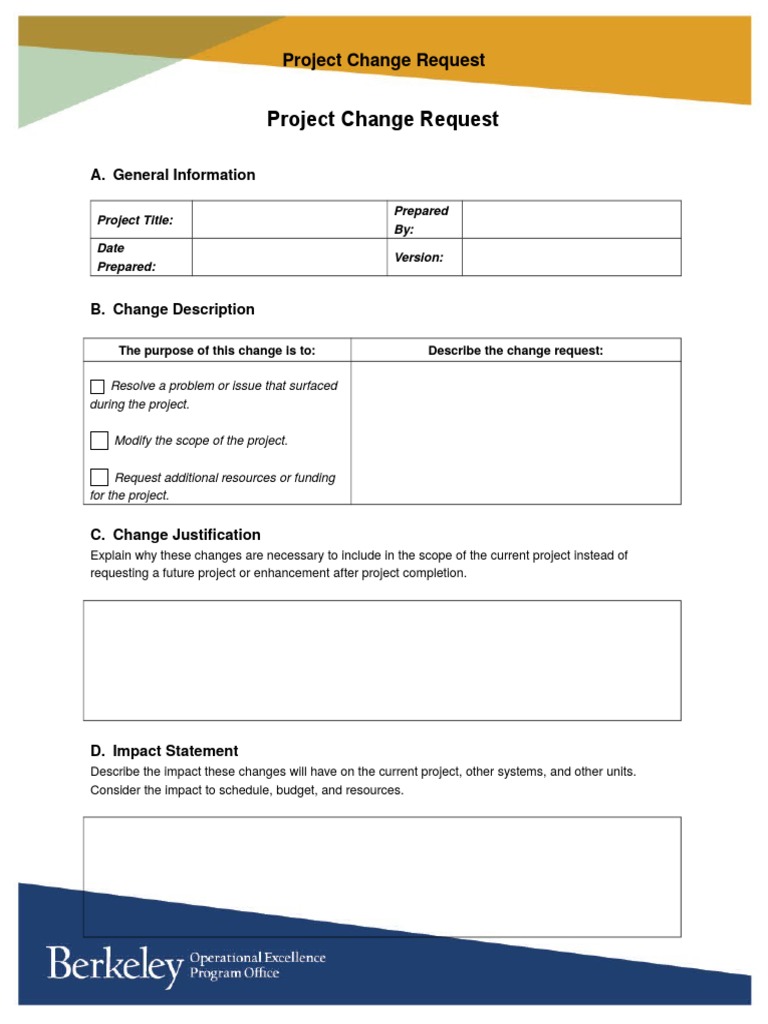 Project Change Request | PDF | Business | Finance & Money Management