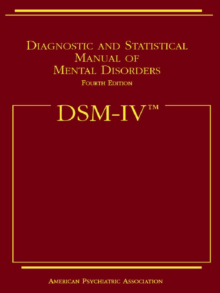 DSM Iv | PDF | Psychopathology | Mental Disorder