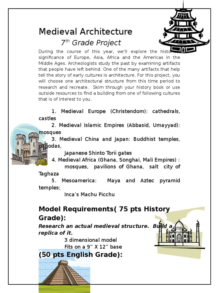 7th Grade Medieval Architecture Assignment | PDF | Social Science