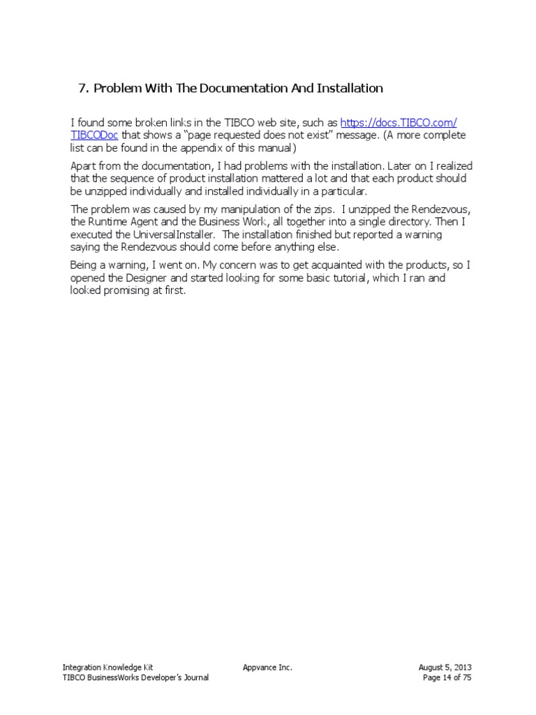 TIBCO Installation and Documentation Issues | PDF | Art