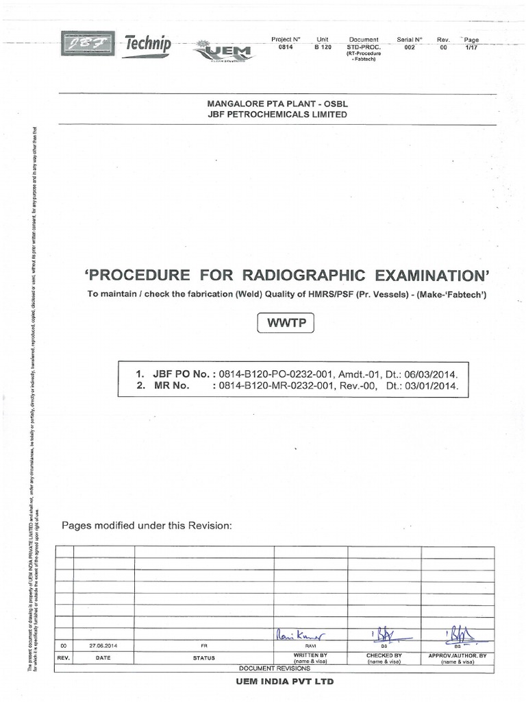 NDT Procedure | PDF