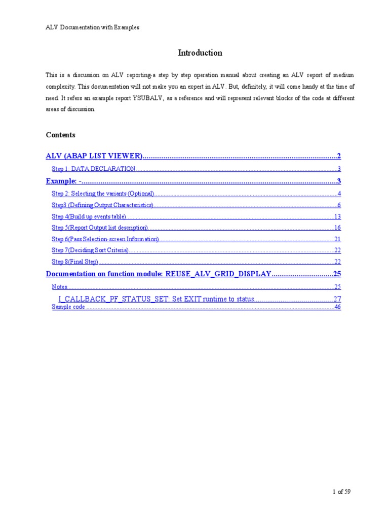 ALV Tables | Download Free PDF | Data | Computer Data