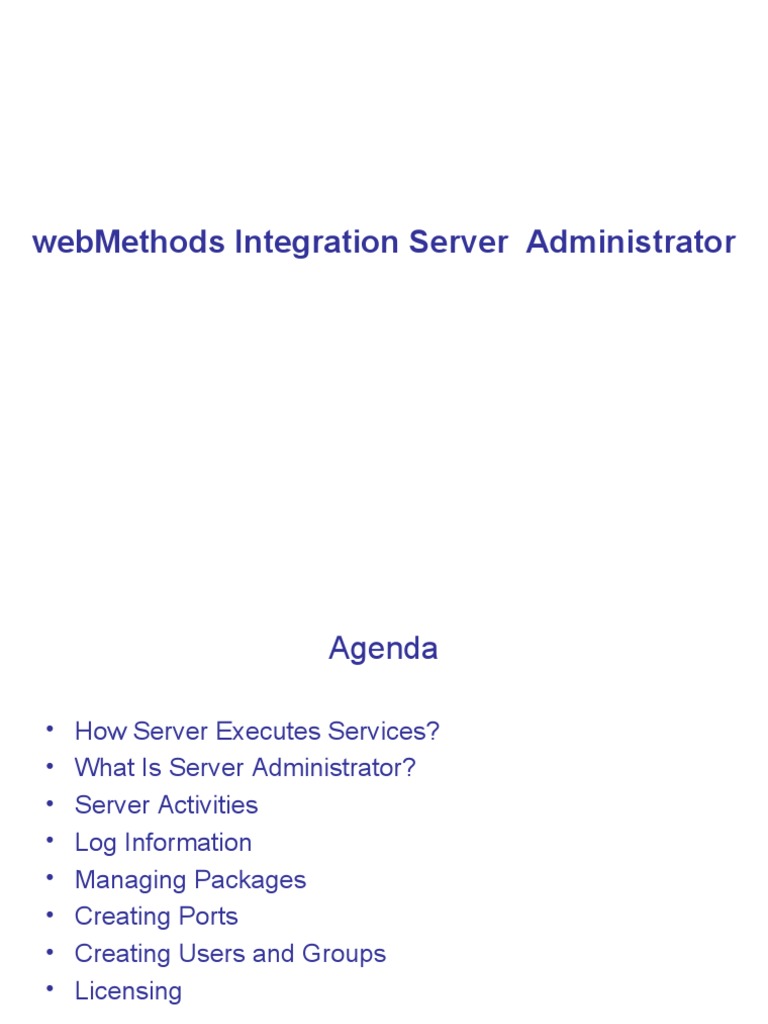 Webmethods Integration Server Administrator | PDF