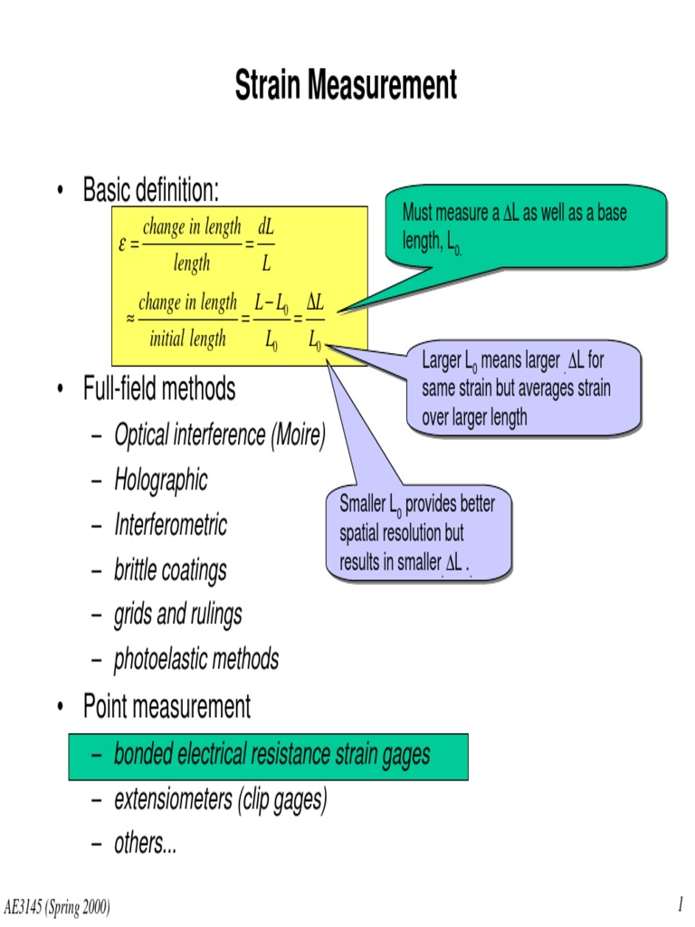 Strain Measurement: - Basic Definition | PDF | Soldering | Adhesive