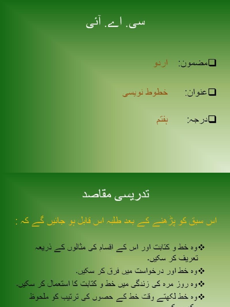 Letter Writing in Urdu II | PDF | Urdu