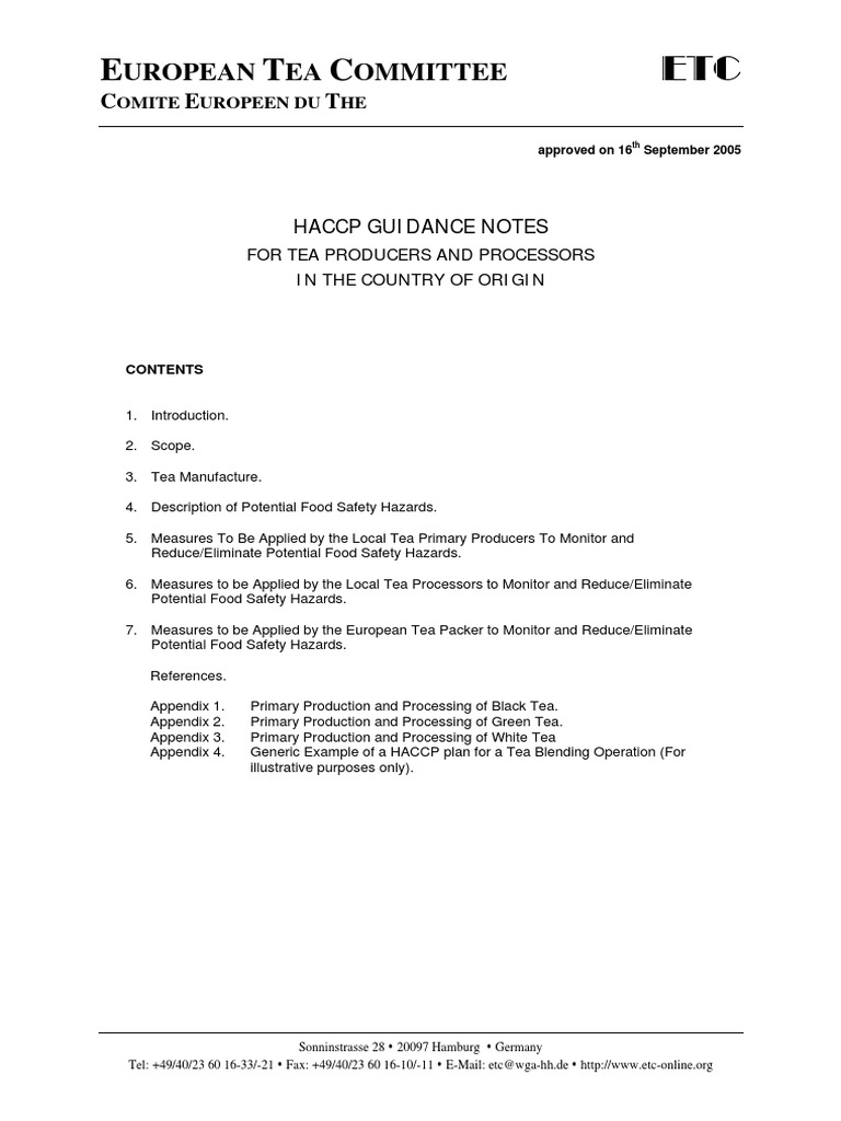 HACCP PDF | Hazard Analysis And Critical Control Points | Food Safety