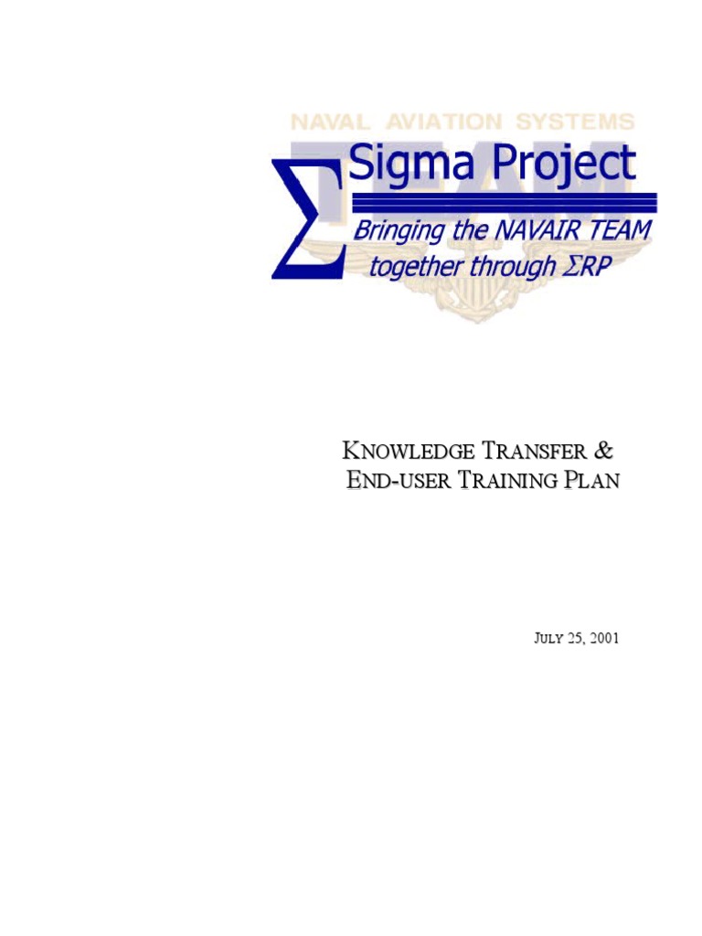 Sample Training and Knowledge Transfer Plan | Download Free PDF ...