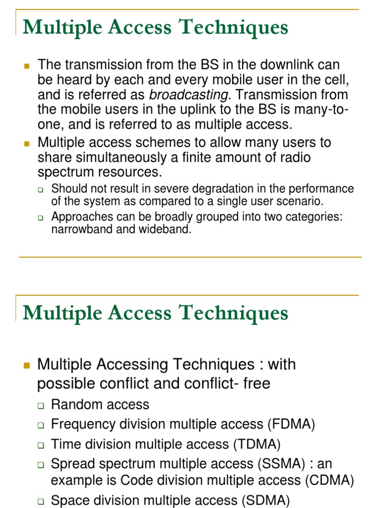 Chapter 7 Multiple Access Techniques | PDF | Channel Access Method | Duplex (Telecommunications)