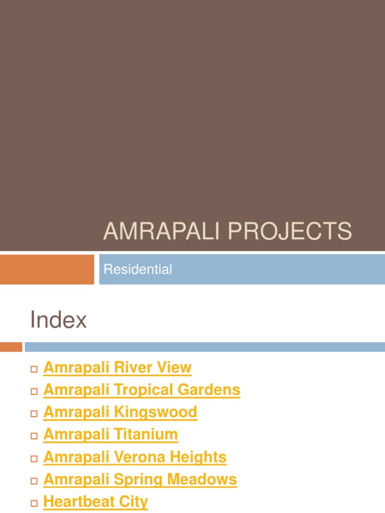 Amrapali Residential Projects | PDF | Apartment | Public Housing