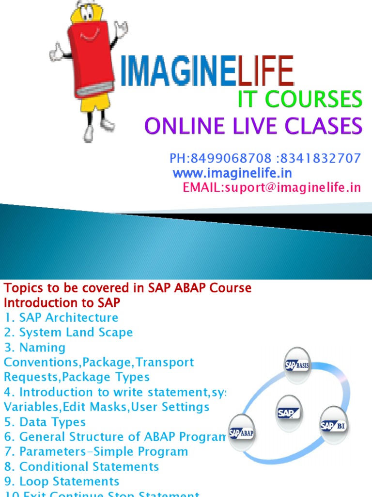 SAP ABAP Course Outline | PDF | Subroutine | Computer Programming