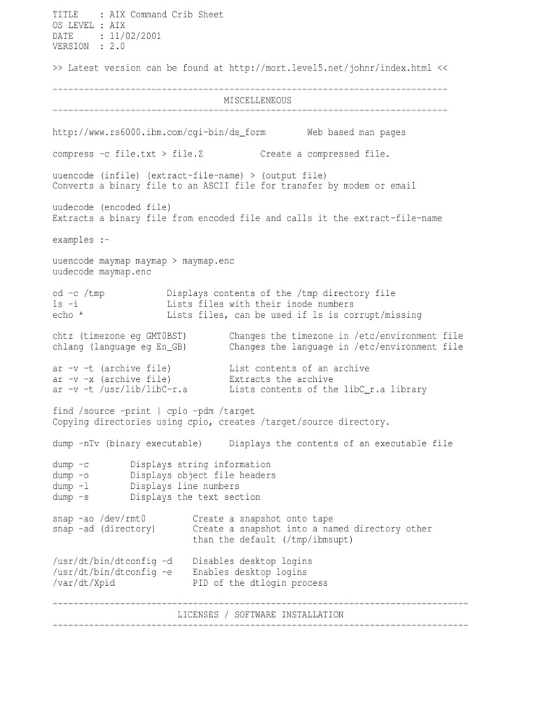 Aix | PDF | File System | Computer File
