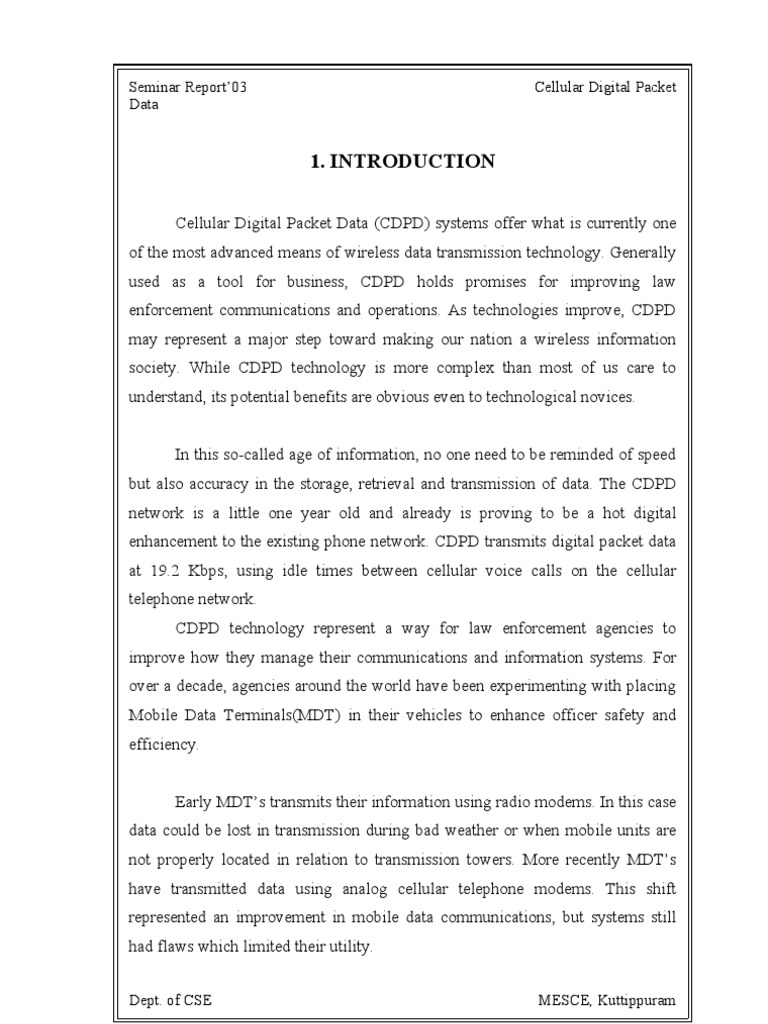 Cellular Digital Packet Data | PDF | Cellular Network | Packet Switching