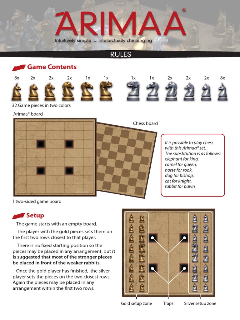 Arimaa Rules | PDF | Games Of Mental Skill | Competitive Games