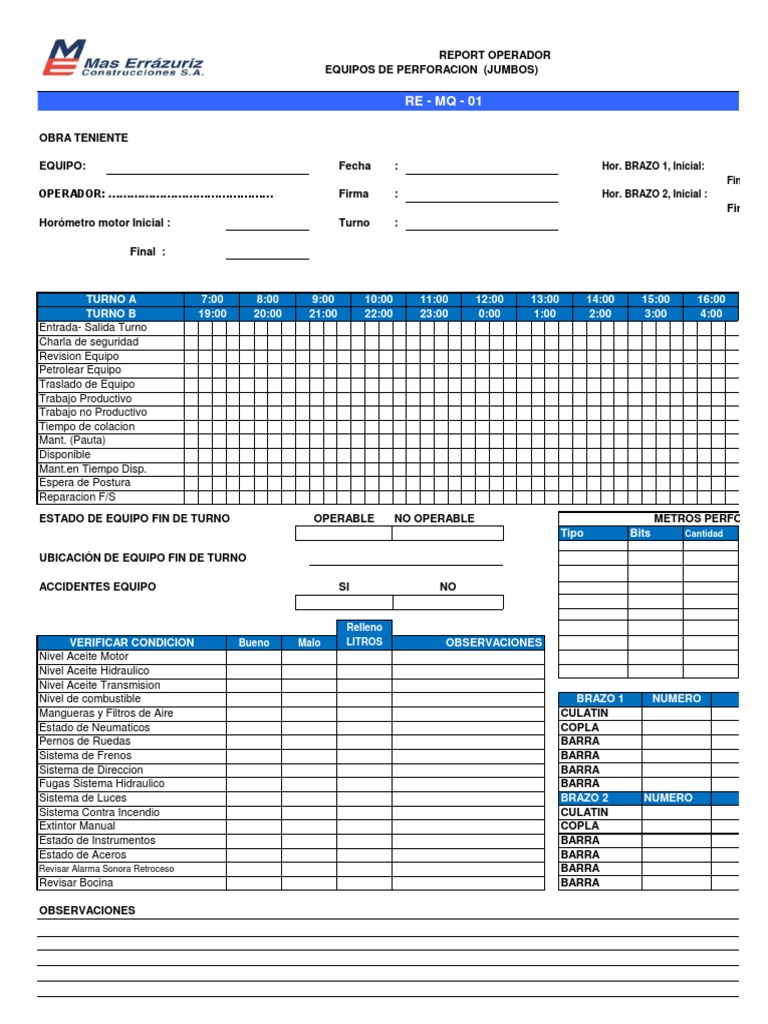Reporte de Equipos Check List | PDF | Science | Tecnología (general)