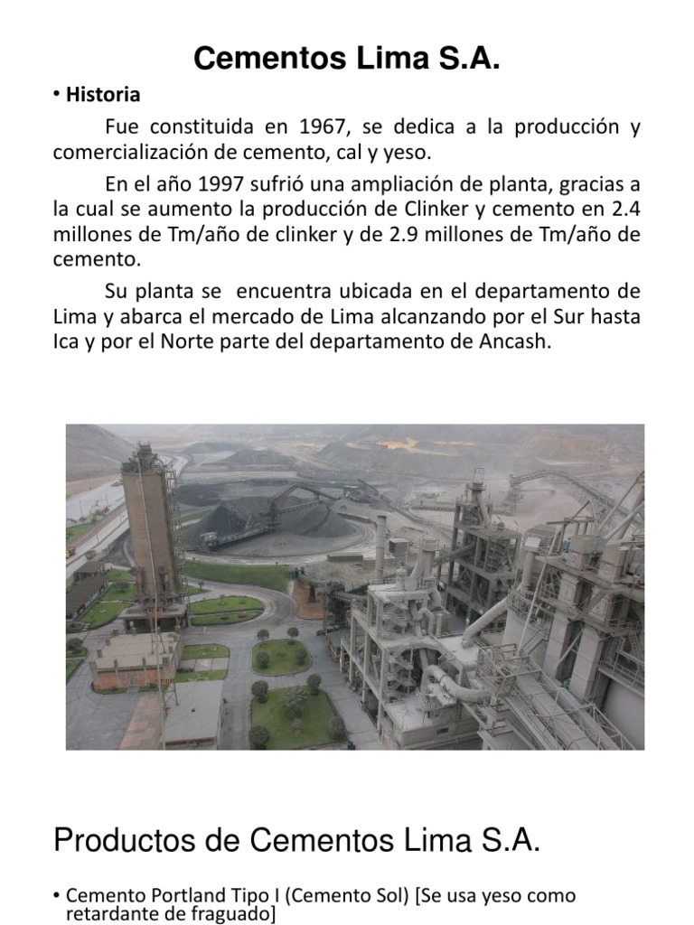 Cementos Lima S | PDF | Yeso | Cemento