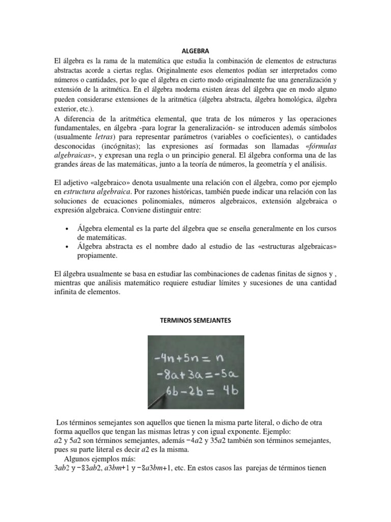 Introducción al álgebra: definición, historia, ramas y aplicaciones del ...