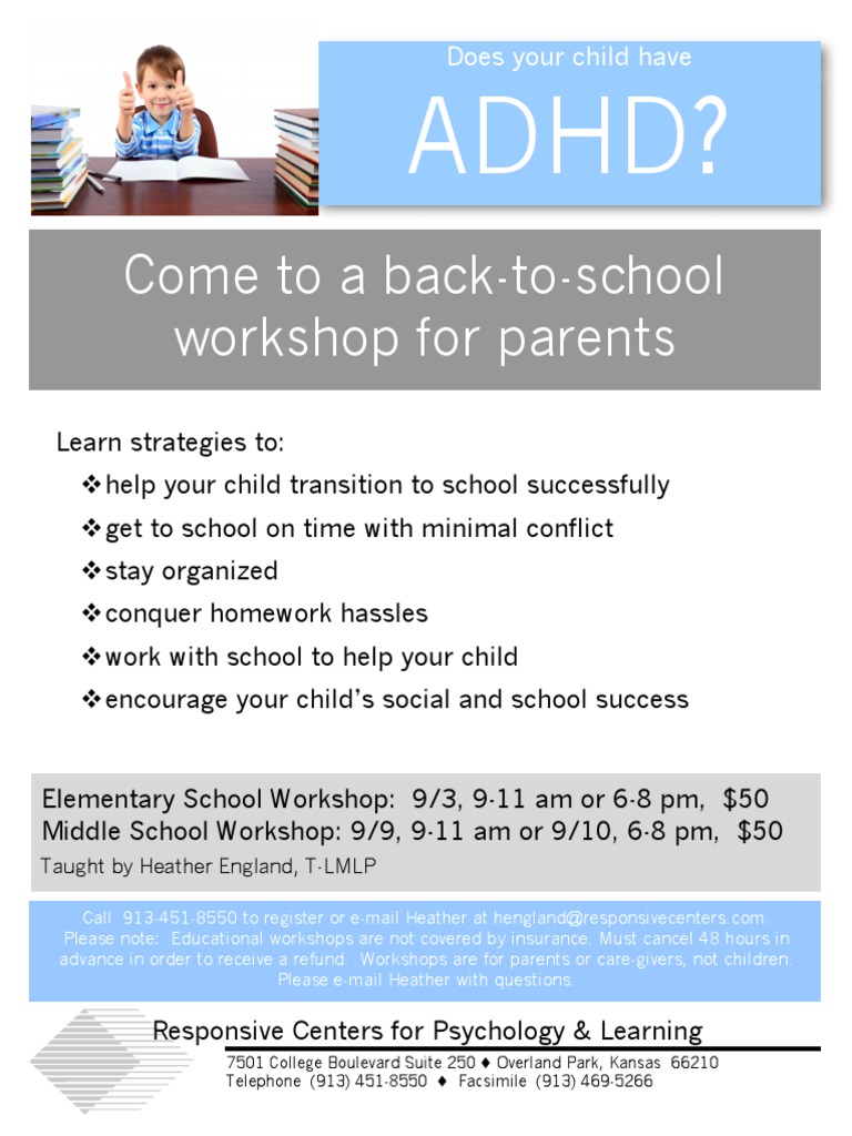 ADHD Workshop Flyer | PDF
