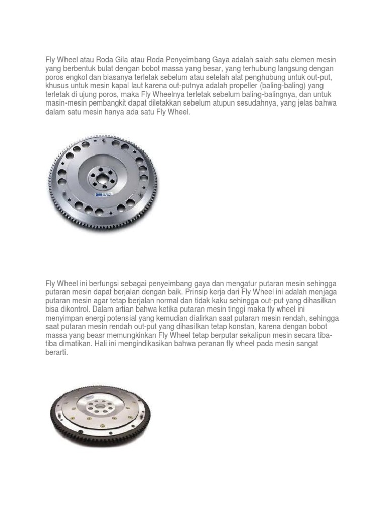 Referensi Flywheel | PDF | Piston | Mesin Pembakaran Internal