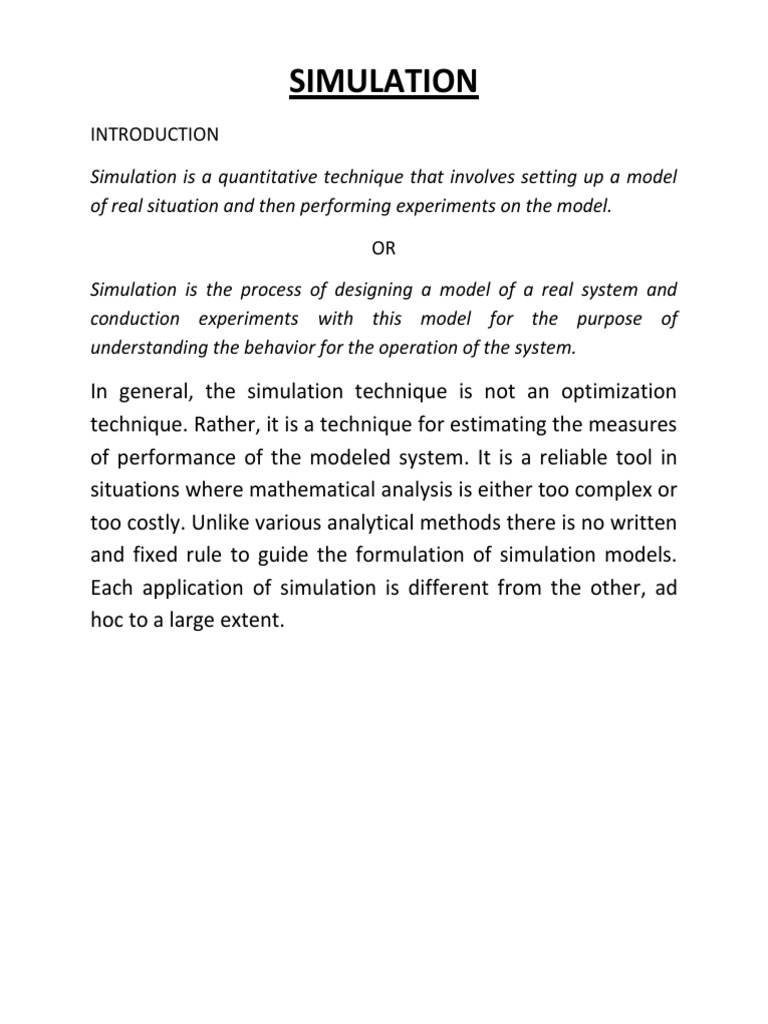 Simulation | PDF | Simulation | Experiment