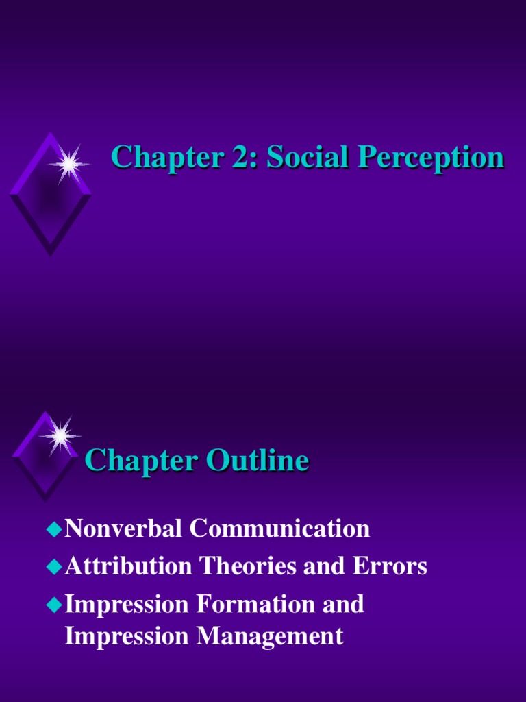 Social Perception | PDF | Social Psychology | Nonverbal Communication