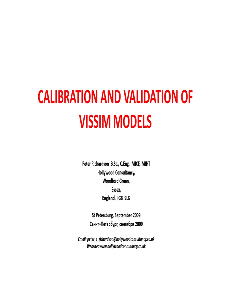 Calibration and Validation of VISSIM Models - 190909 | PDF | Traffic ...