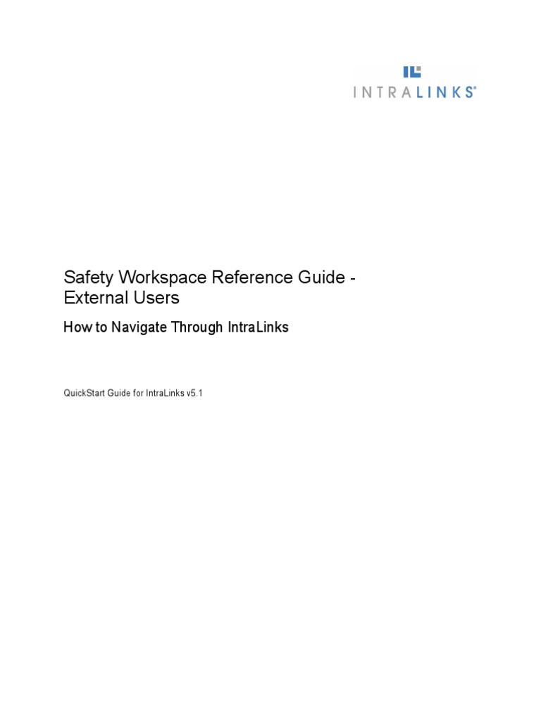 Safety Workspace Reference Guide - External Users: How To Navigate ...