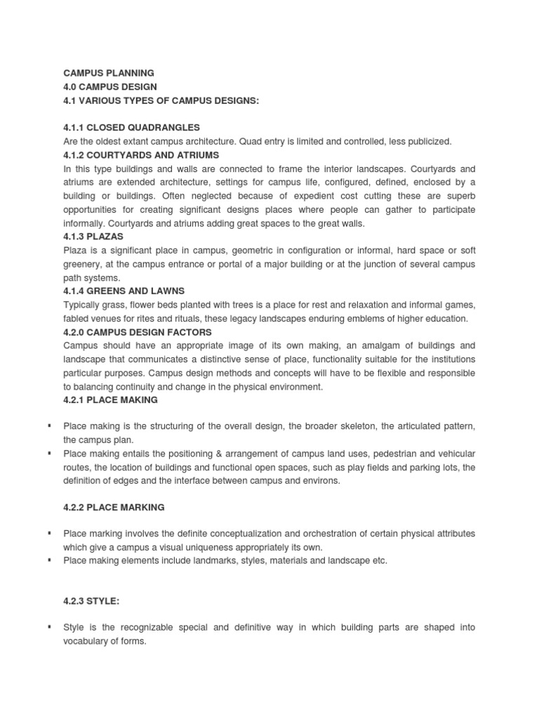 Campus Planning | PDF