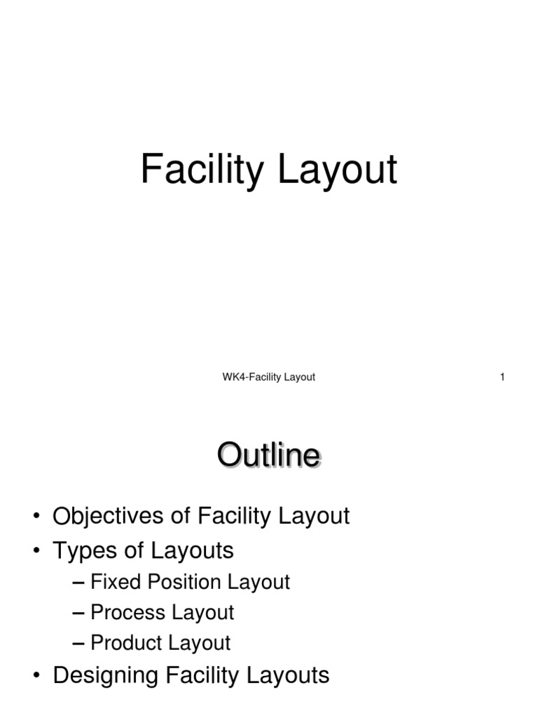 A Comprehensive Review of Facility Layout Types and the Systematic ...