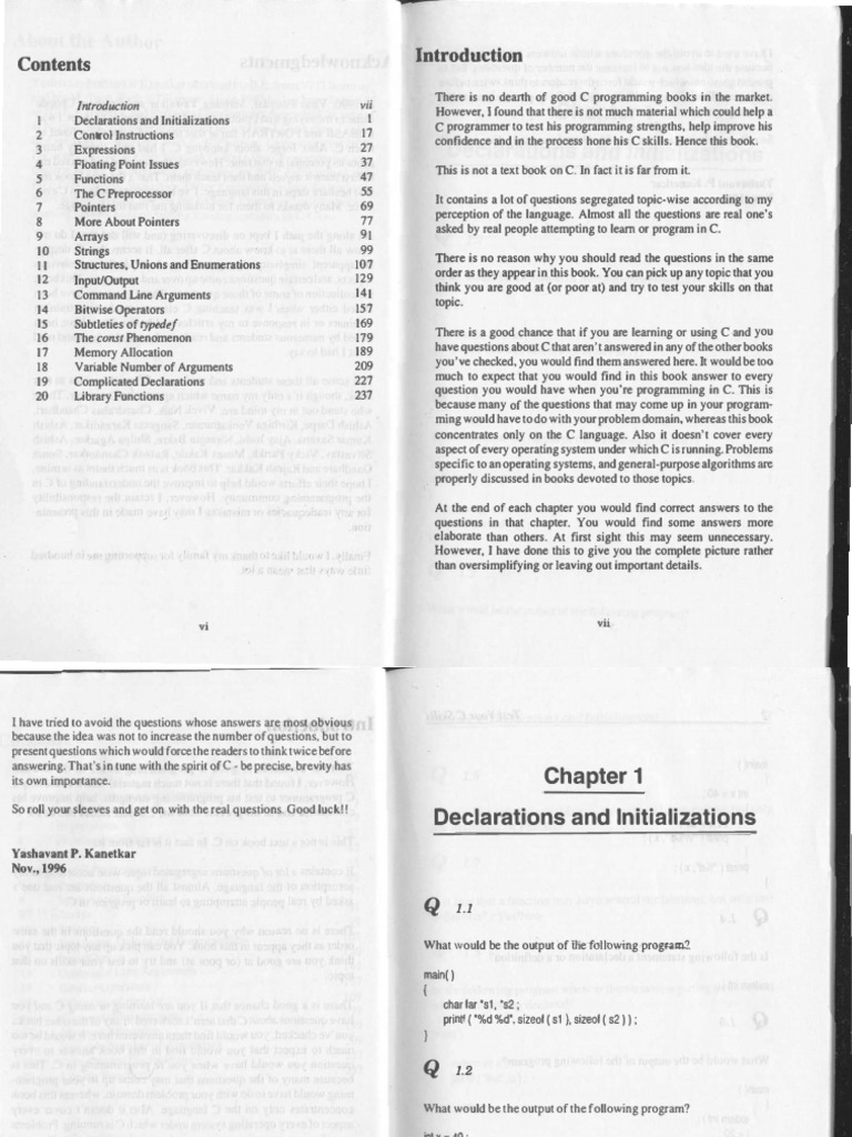 Test Your C Skills - Yashwant Kanetkar - OCRd | PDF | C (Programming ...