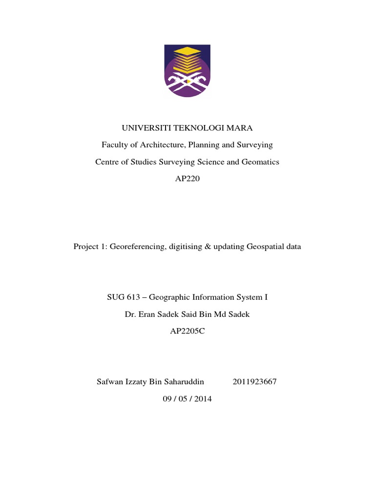 SUG613 GIS - Project Report | PDF | Geographic Information System ...