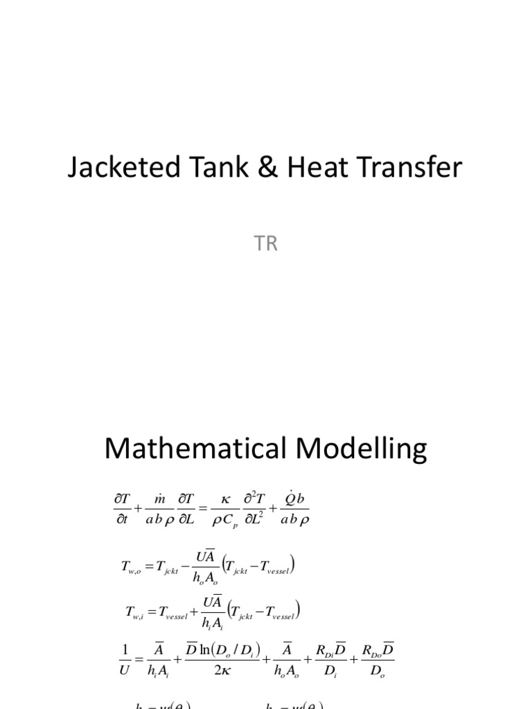 Jacketed Tank & Heat Transfer | PDF