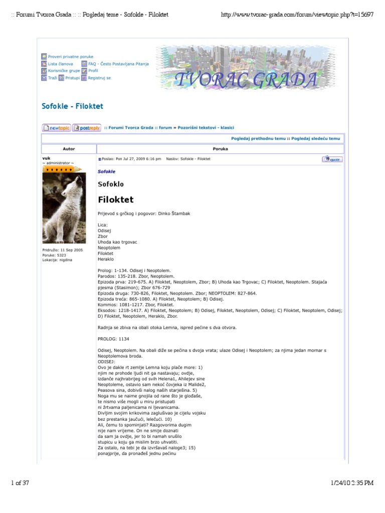 Sofokle - Filoktet | PDF