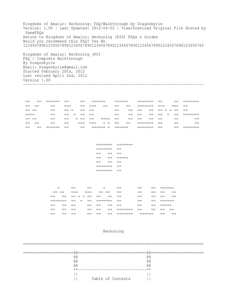 KoA Walkthrough | PDF | Strategy Guide | Inventory