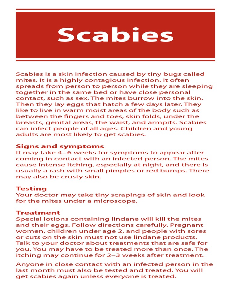 Scabies: Signs and Symptoms | PDF