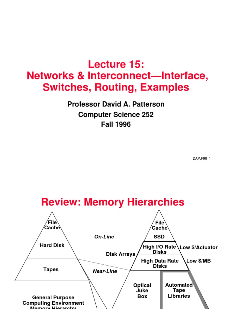 Networks & Interconnect-Interface, Switches, Routing, Examples | PDF ...
