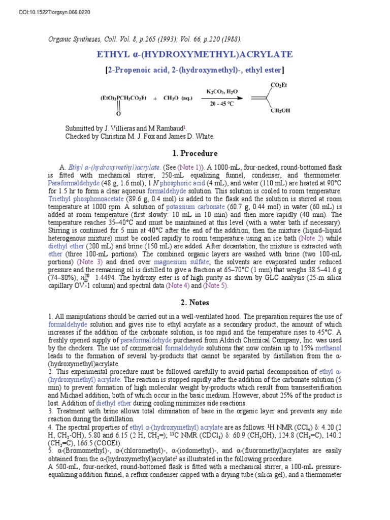 MIchael Addition Using K2CO3 As A Catalyst | Download Free PDF ...