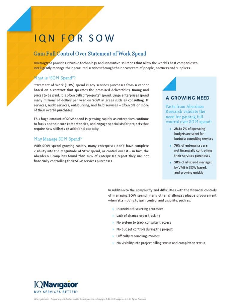 IQ Navigator SOW | PDF | Procurement | Automation