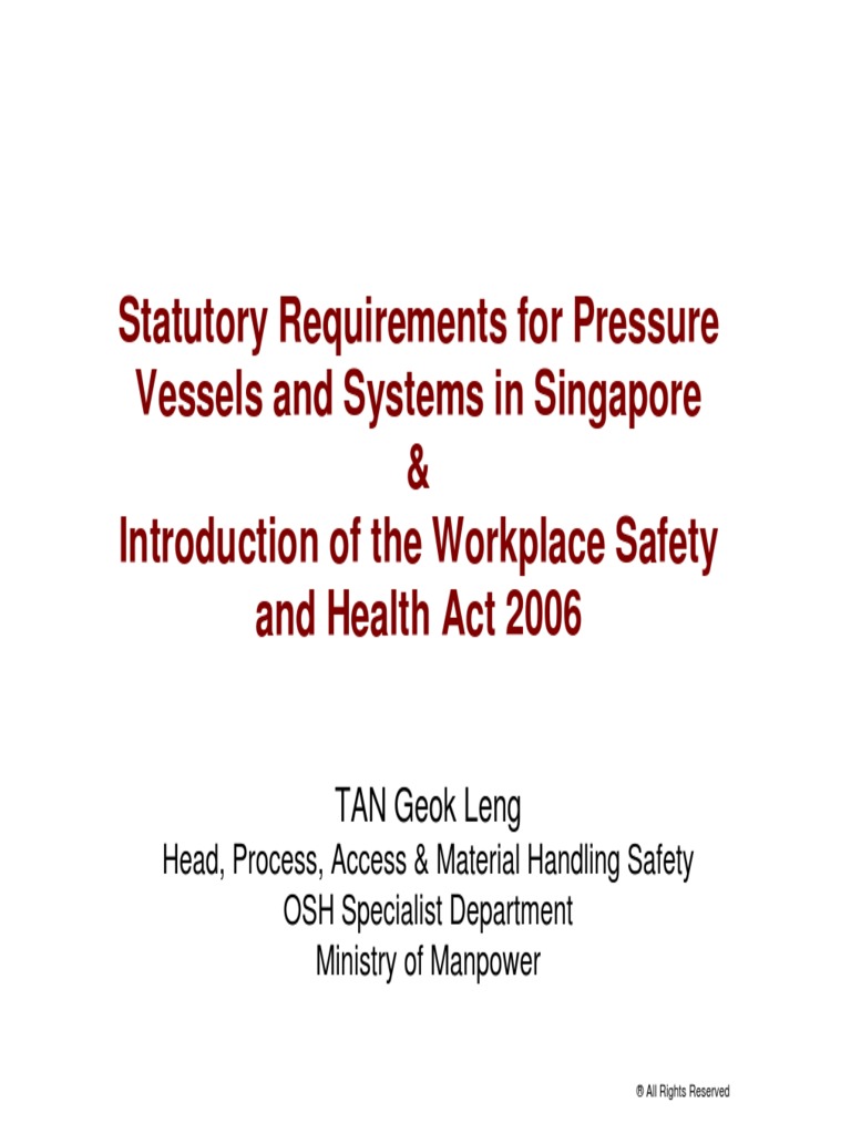 Statutory Requirements On Pressure Vessels Systems | PDF