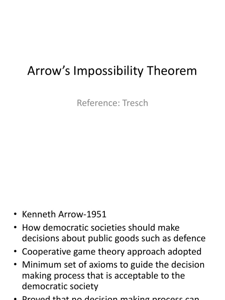 07 Arrow Theorem | PDF | Scientific Theories | Logic