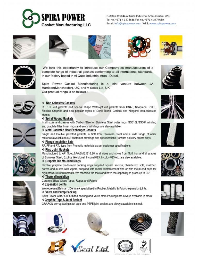 01_spira Power Gasket Manufacturing Llc | Manmade Materials | Building ...