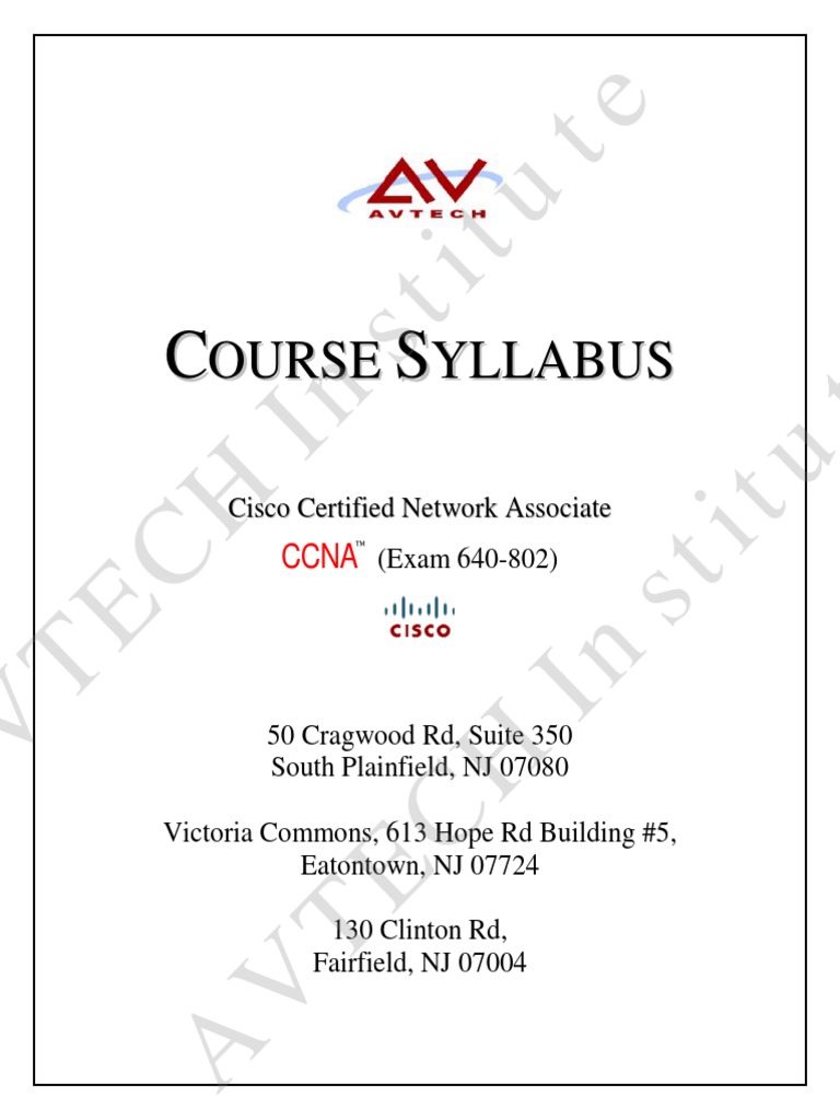 Course Syllabus CCNA | PDF Course Syllabus CCNA | PDF