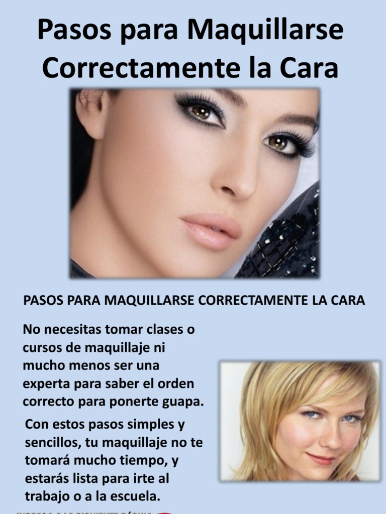 Pasos Para Maquillarse Correctamente La Cara | Productos cosméticos ...