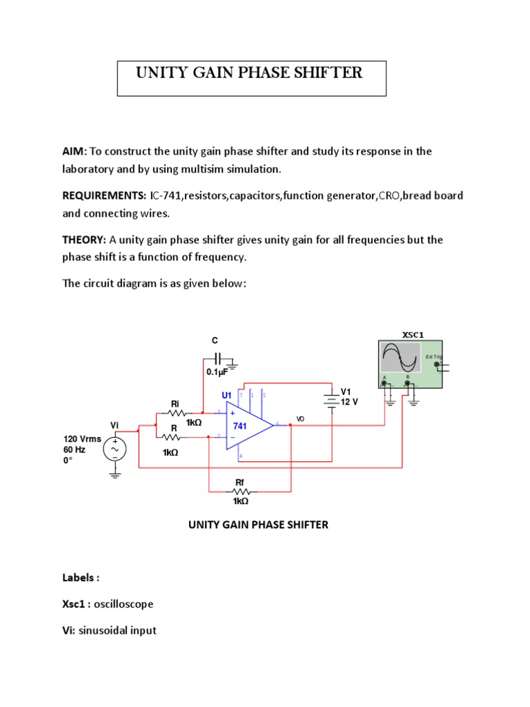 Unity Phase Shifter | PDF | Phase (Waves) | Waves