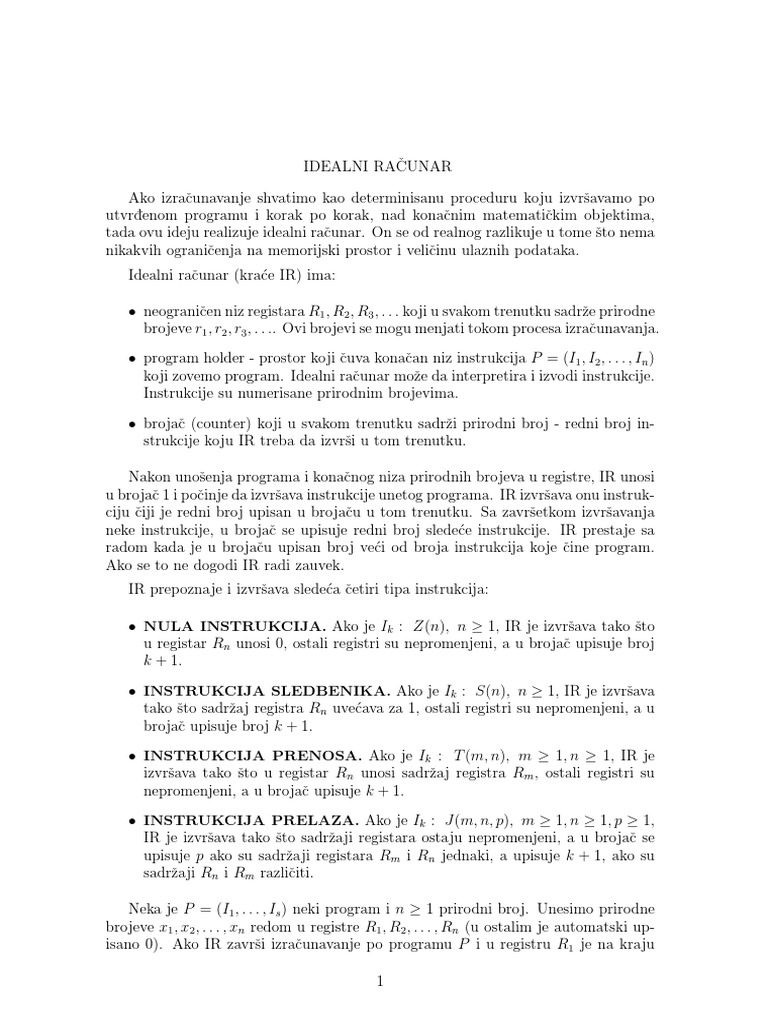 Toi1idealni Racunar | PDF