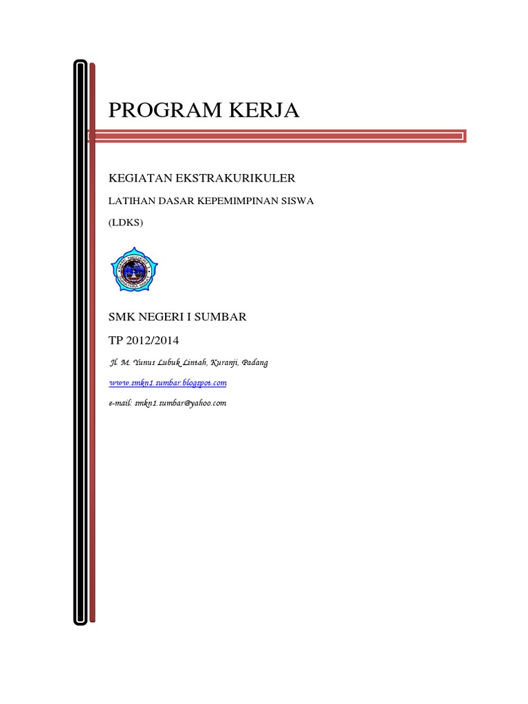 Contoh Cover Program Kerja | PDF