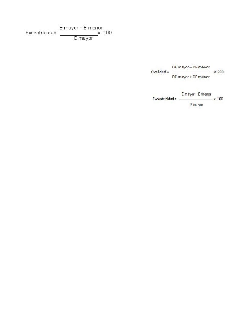 Excentricidad: Cálculo y Fórmula | PDF
