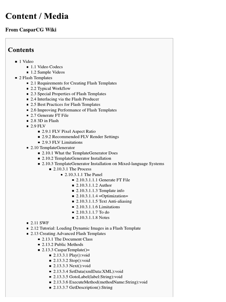 Media - CasparCG Wiki | PDF | Adobe Flash | Action Script
